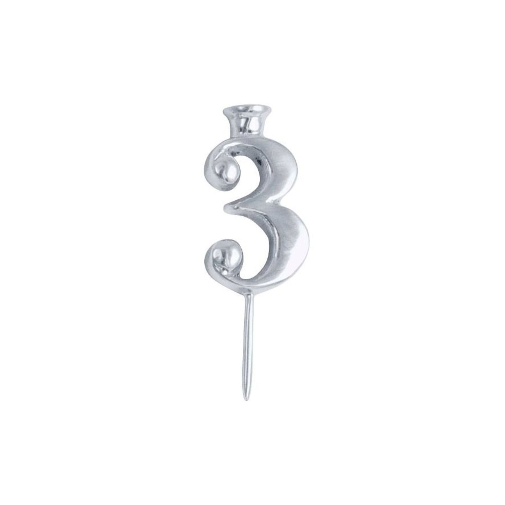 Number Candle Holder - Number 3 | Mariposa