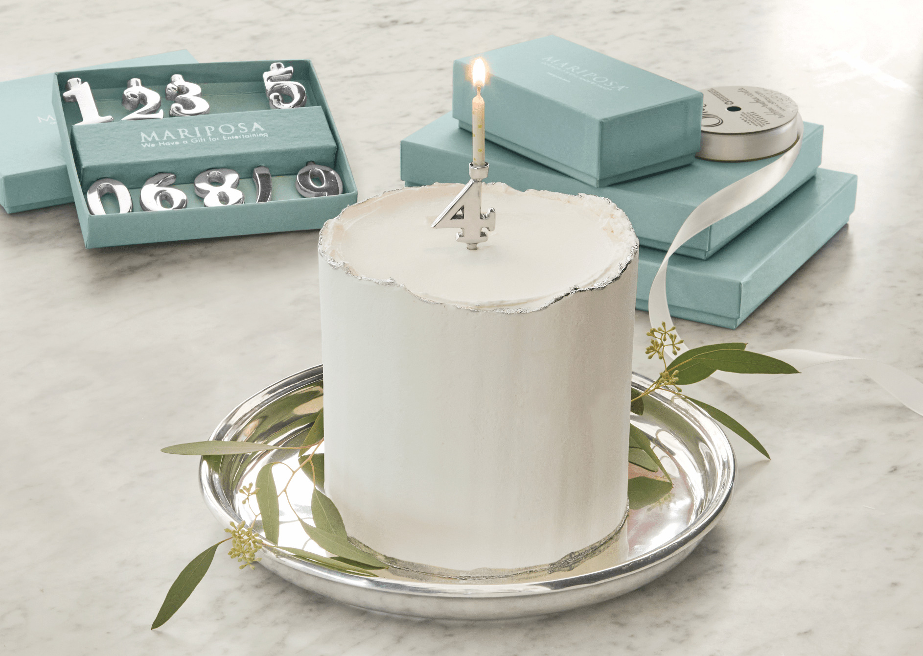 Number Candle Holder Set | Mariposa