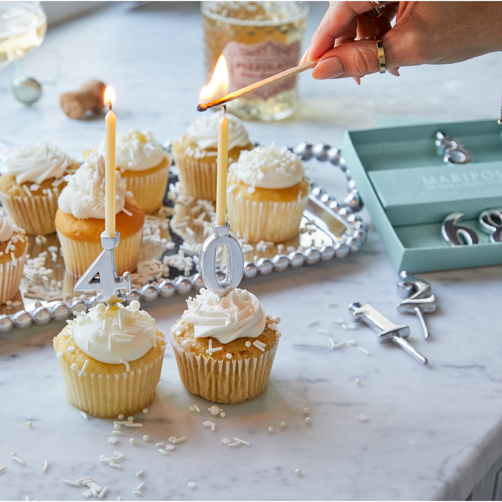 Number Candle Holder Set | Mariposa