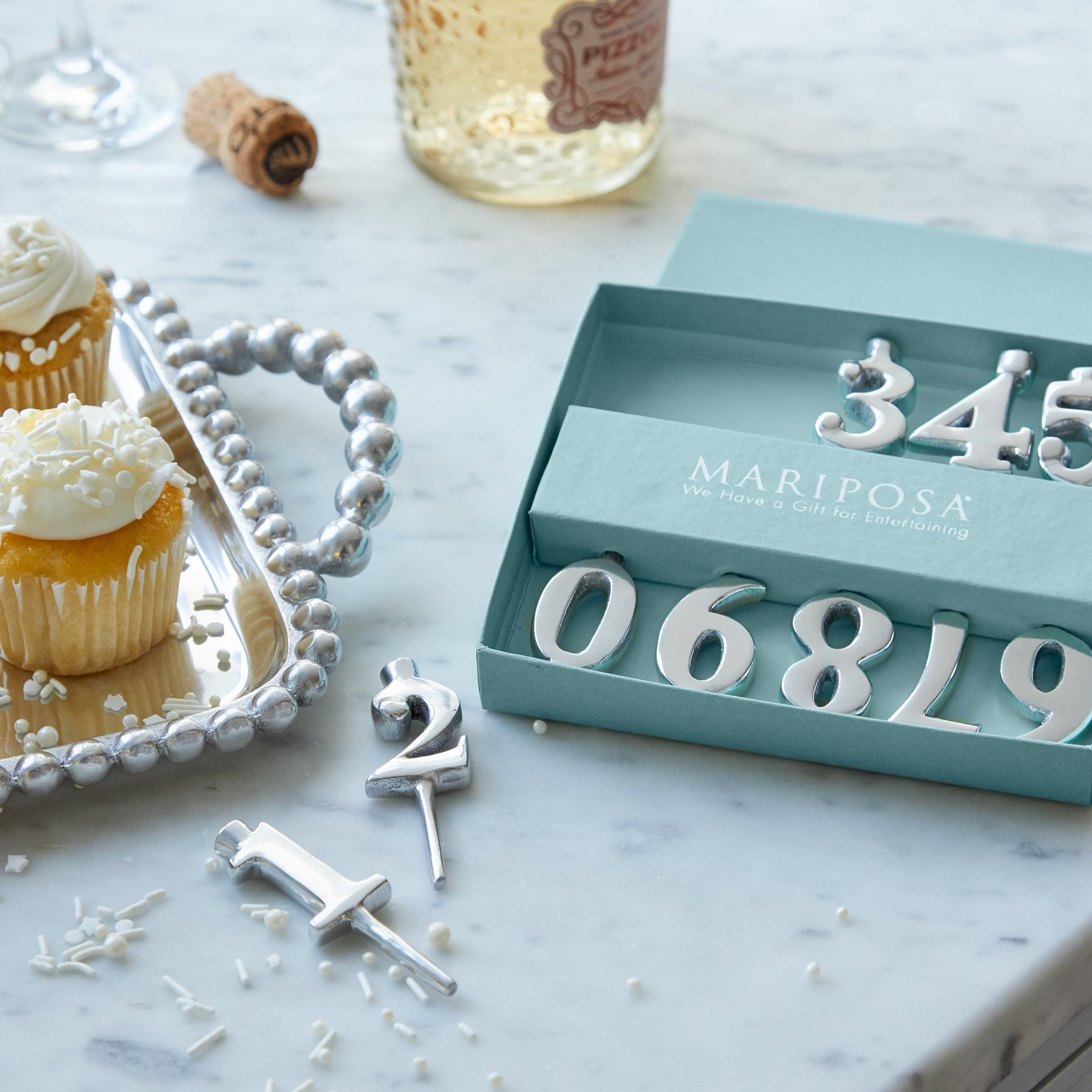 Number Candle Holder Set | Mariposa