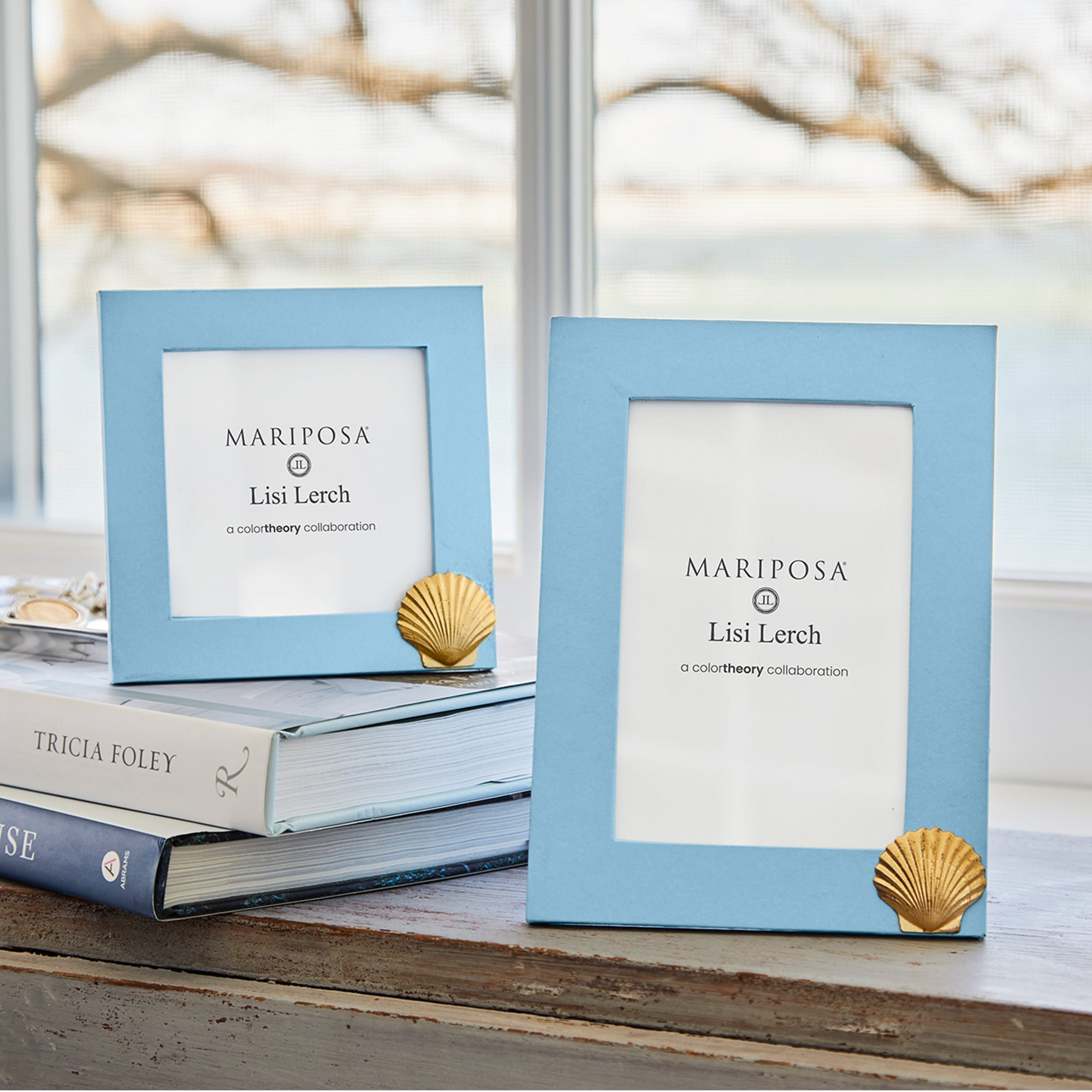 Scallop Periwinkle Blue 4x4 Frame – Mariposa