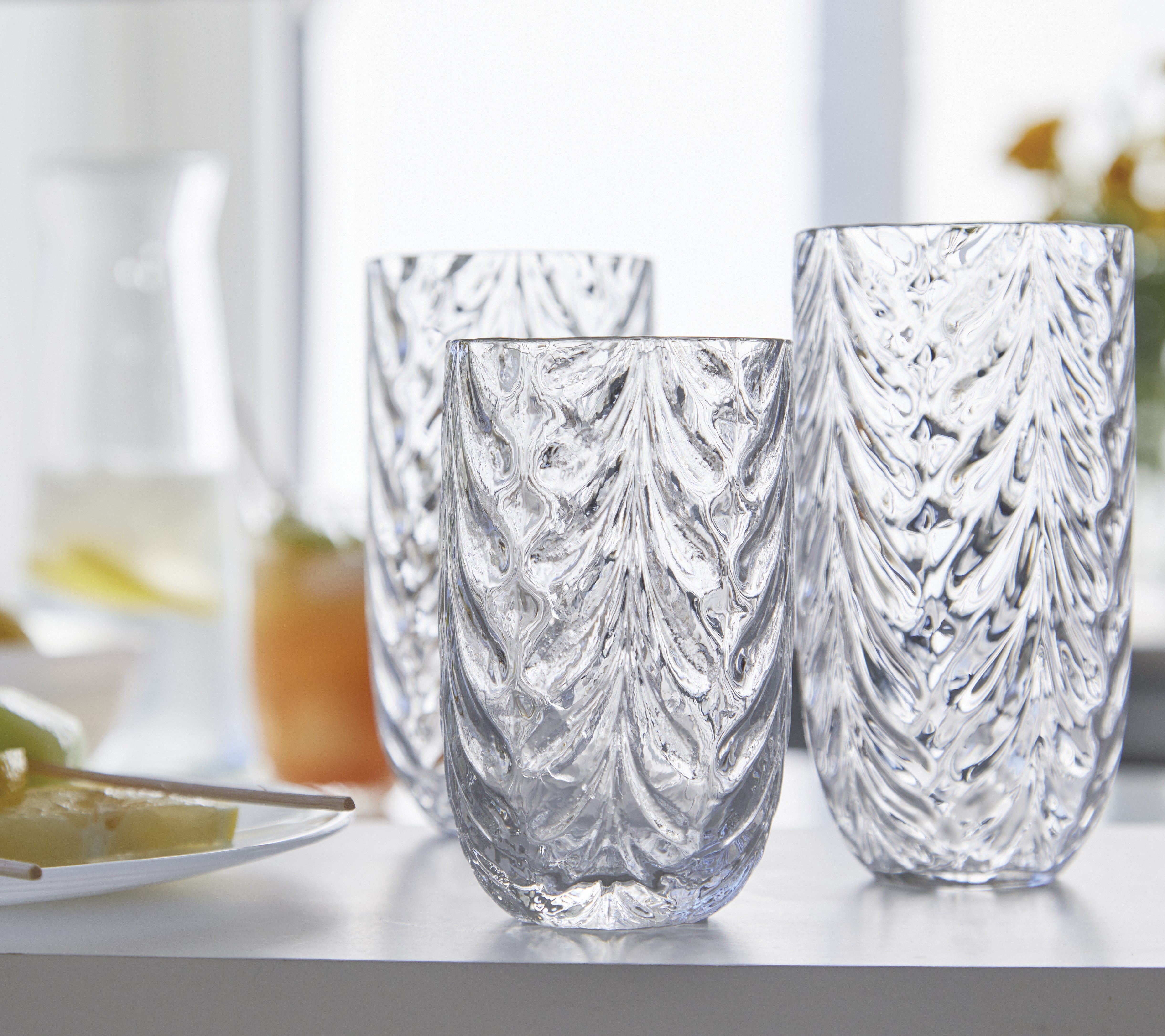 Sip Sip Wave Crystal Clear Drinking Glass – Mariposa