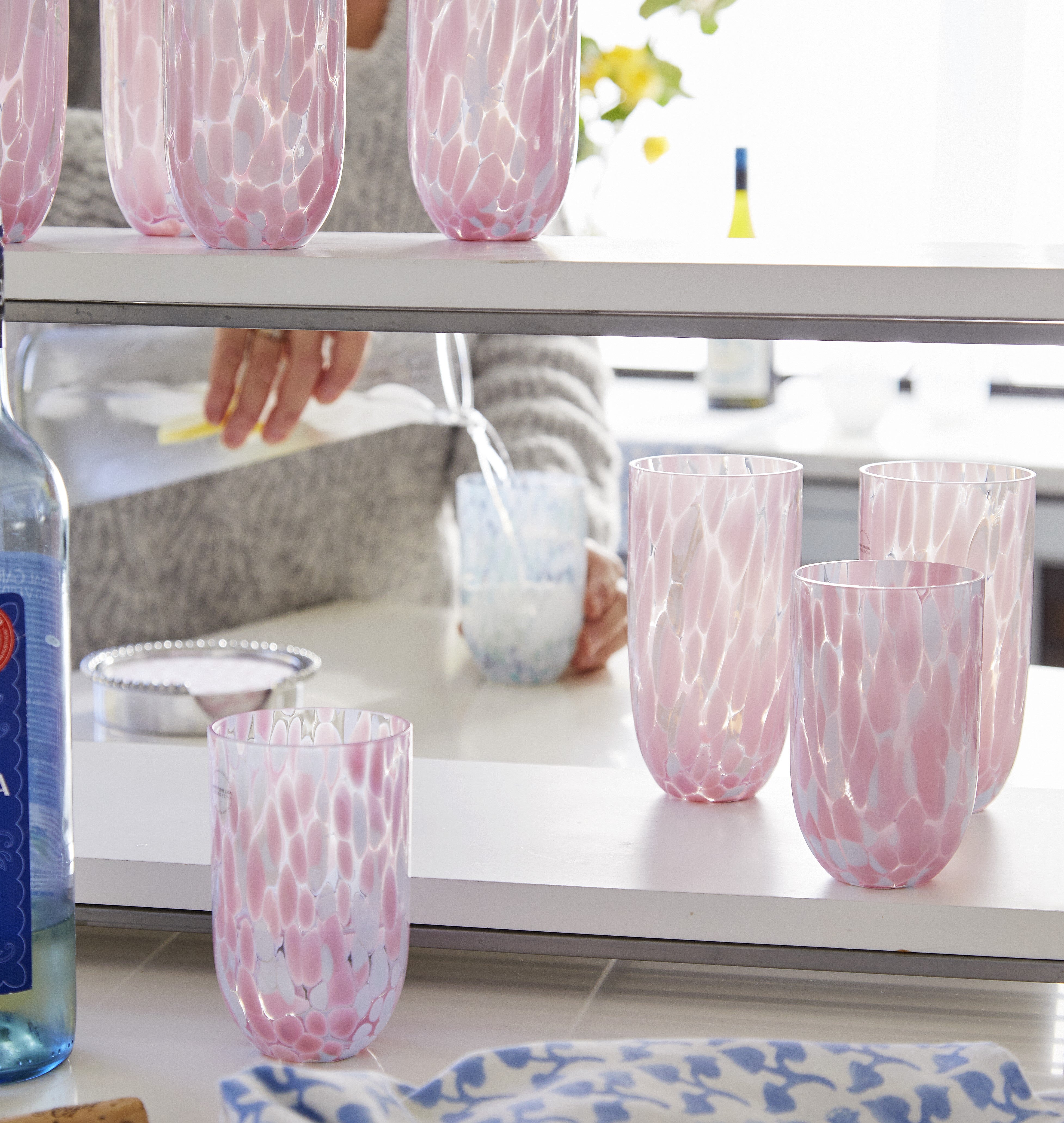 Sip Sip Rosa Splash Drinking Glass – Mariposa