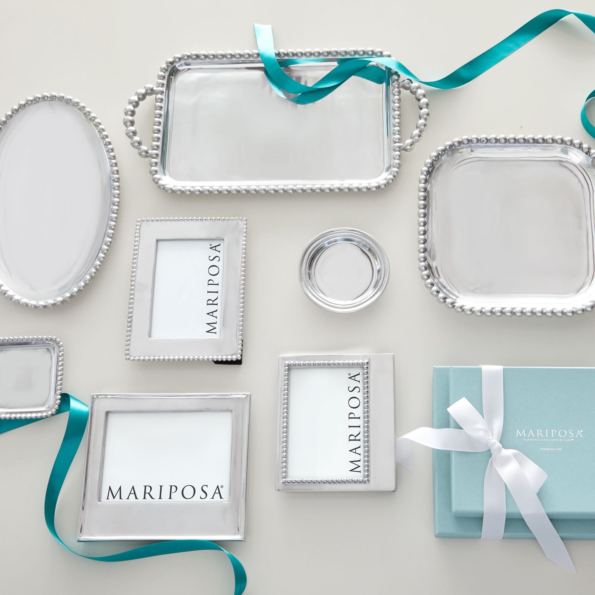 Beaded 4x6 Engravable Statement Picture Frame | Mariposa