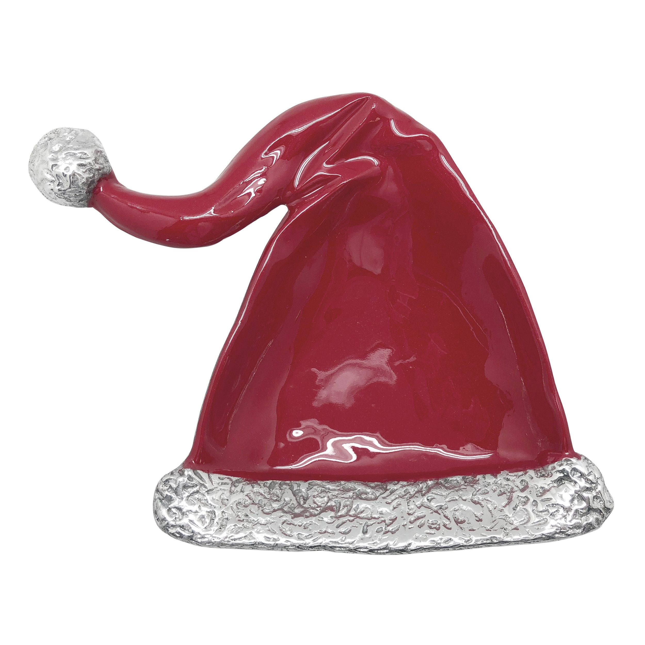 Red Enamel Santa Hat Candy Dish | Mariposa