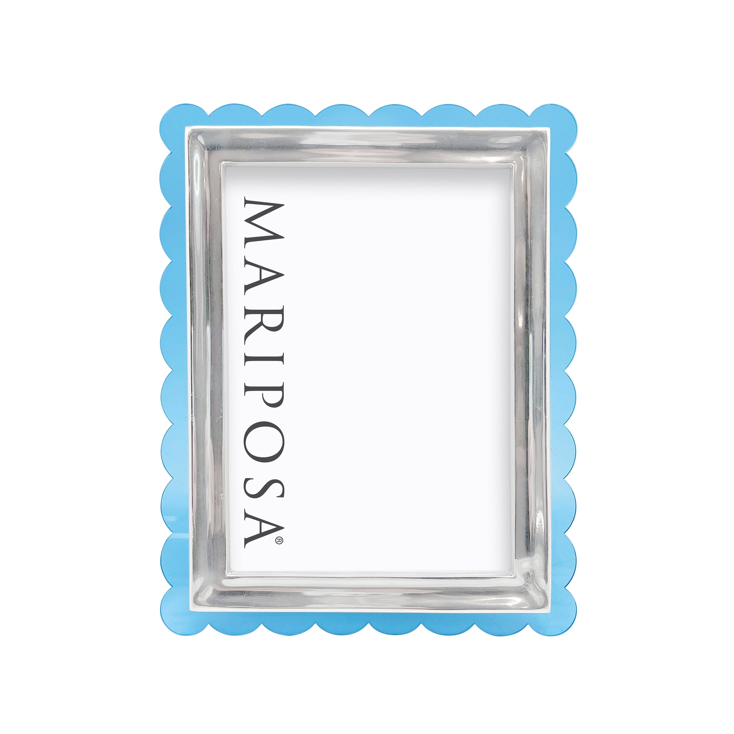 Light Blue Acrylic Scallop 5x7 Frame | Mariposa