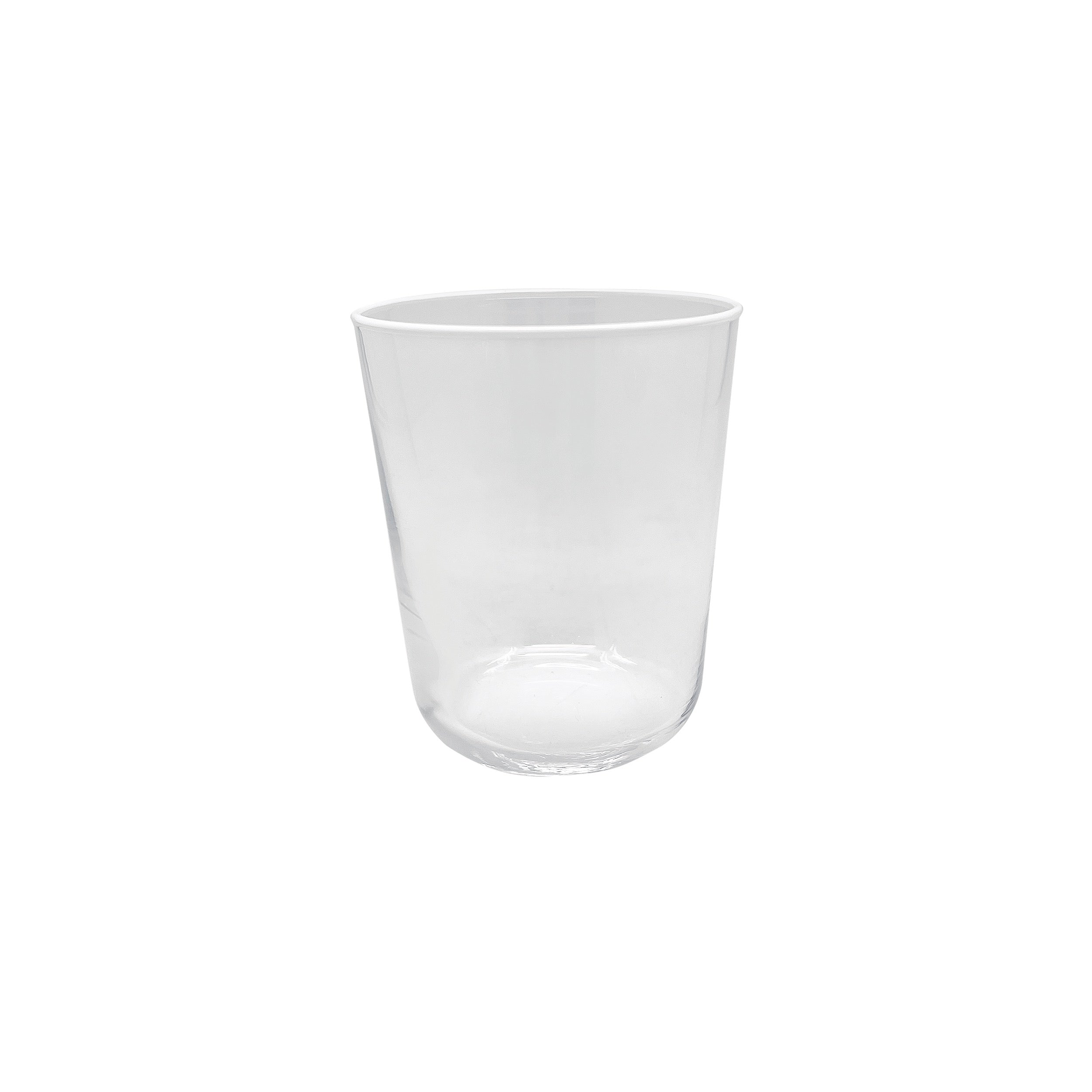 Fine Line Clear with White Rim Double Old-Fashioned Glass Set of 4 ...
