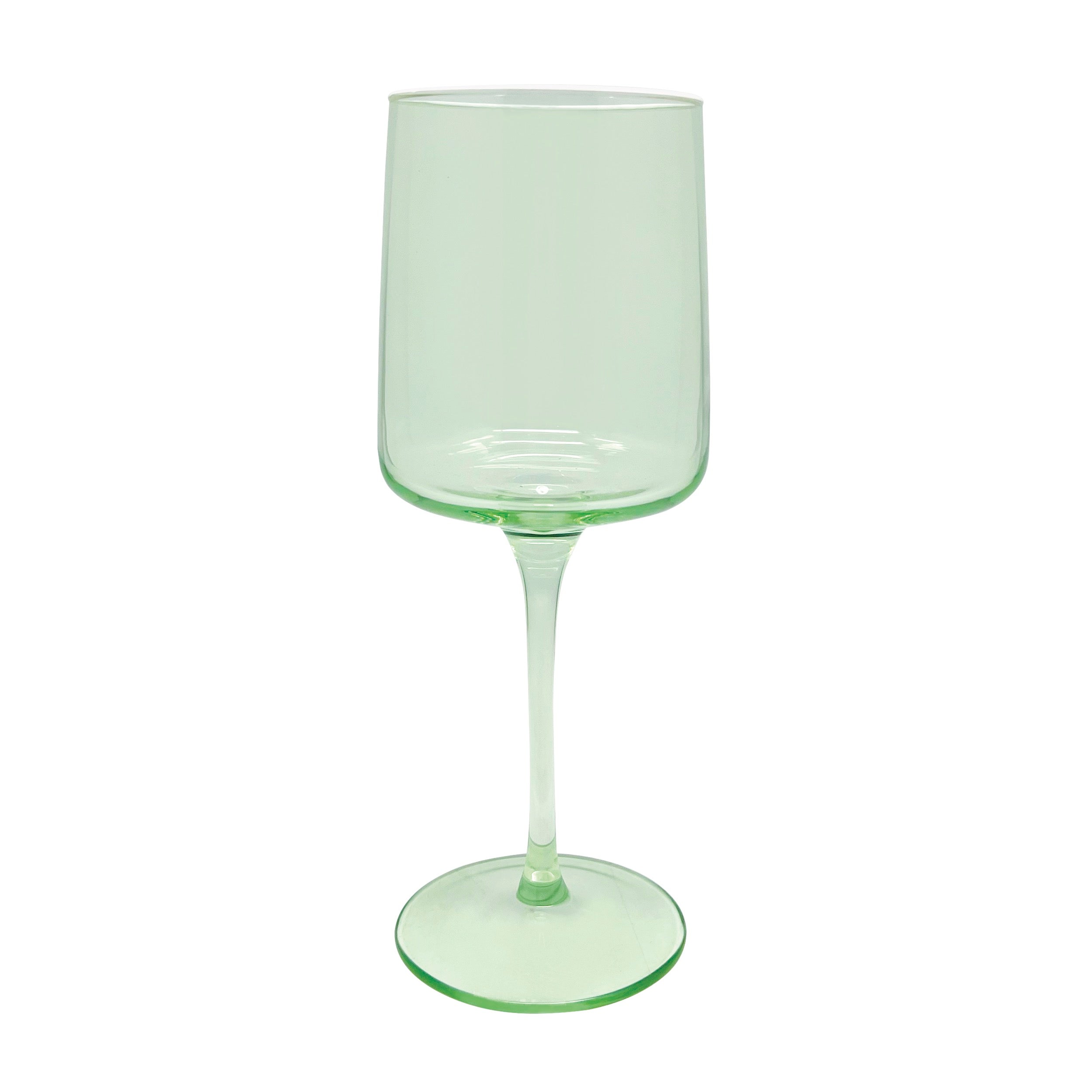 Fine Line Light Green with White Rim Wine Glass Set of 4 | Mariposa