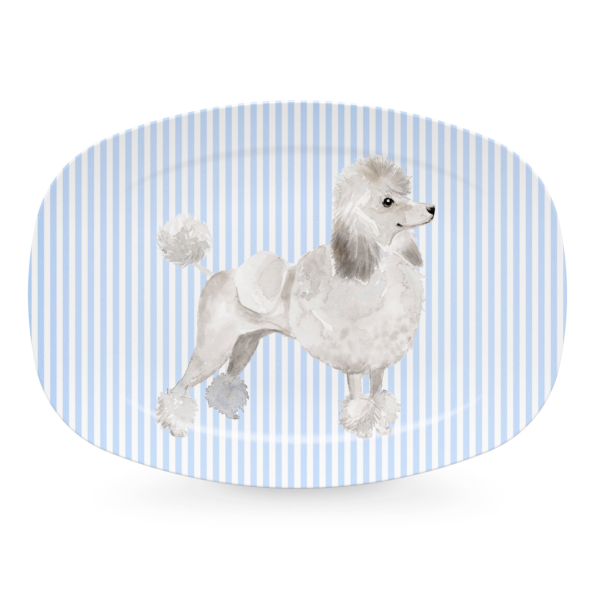 Best Friends White Poodle Platter | Mariposa