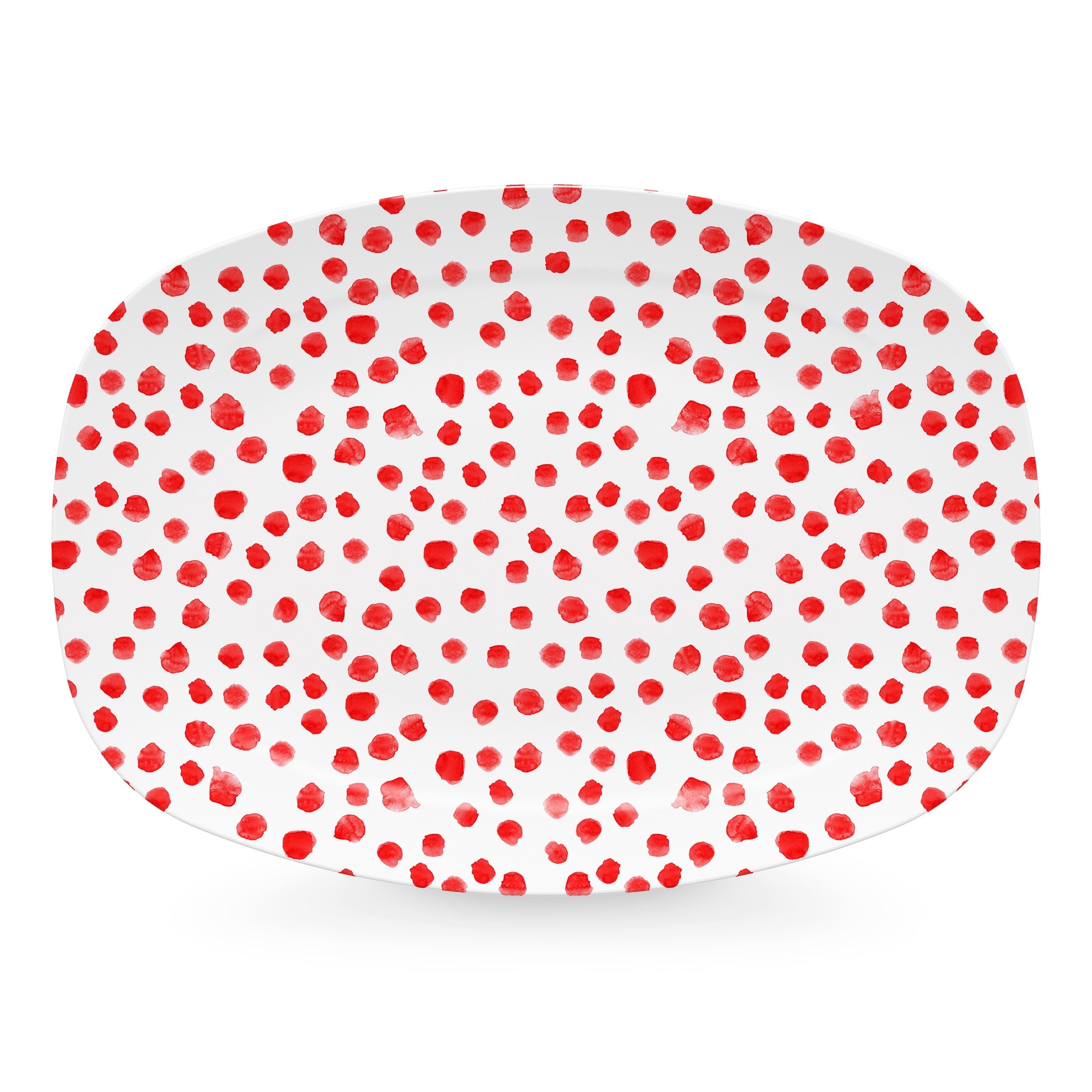 Red Dotty Platter | Mariposa