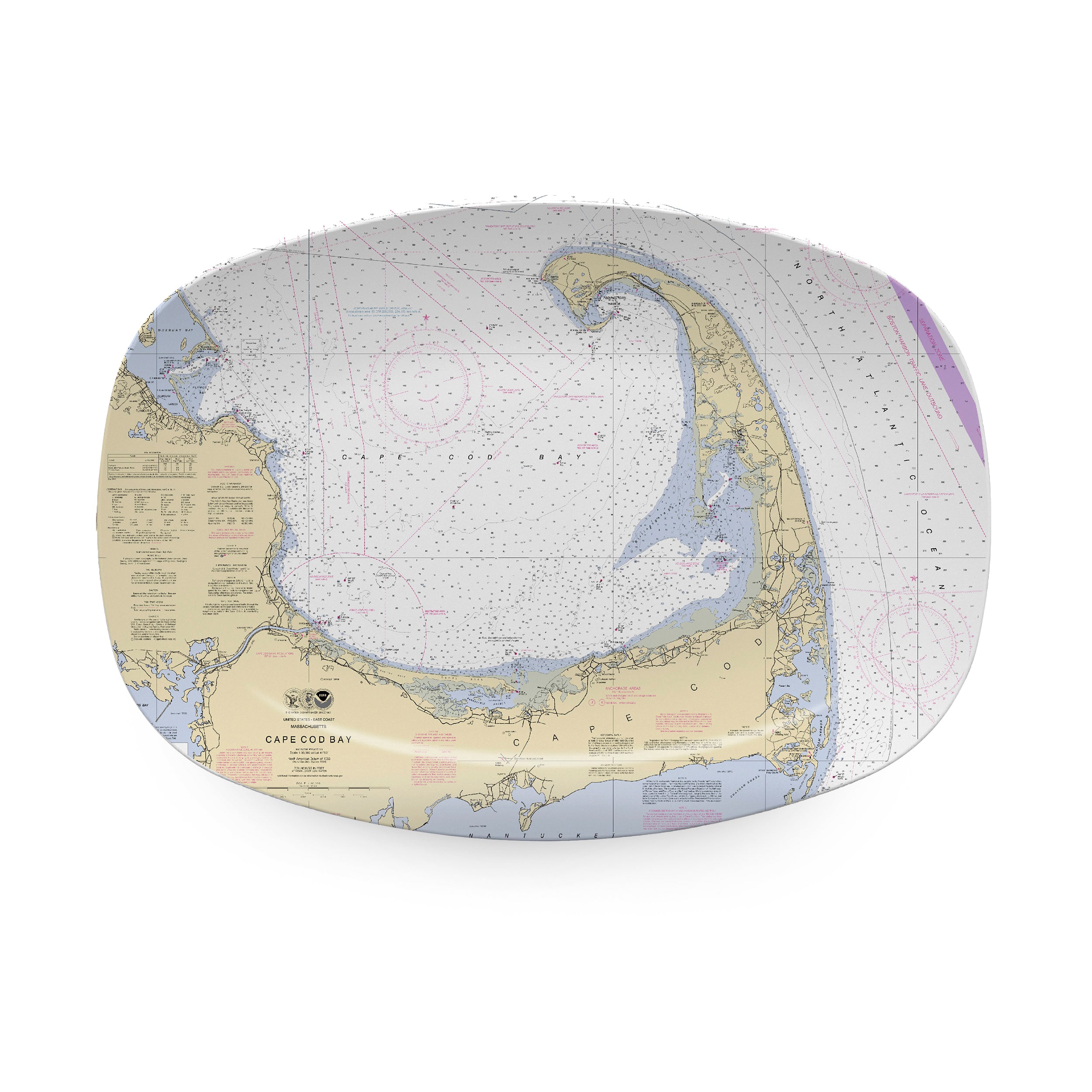 CAPE COD Chart Platter | Mariposa